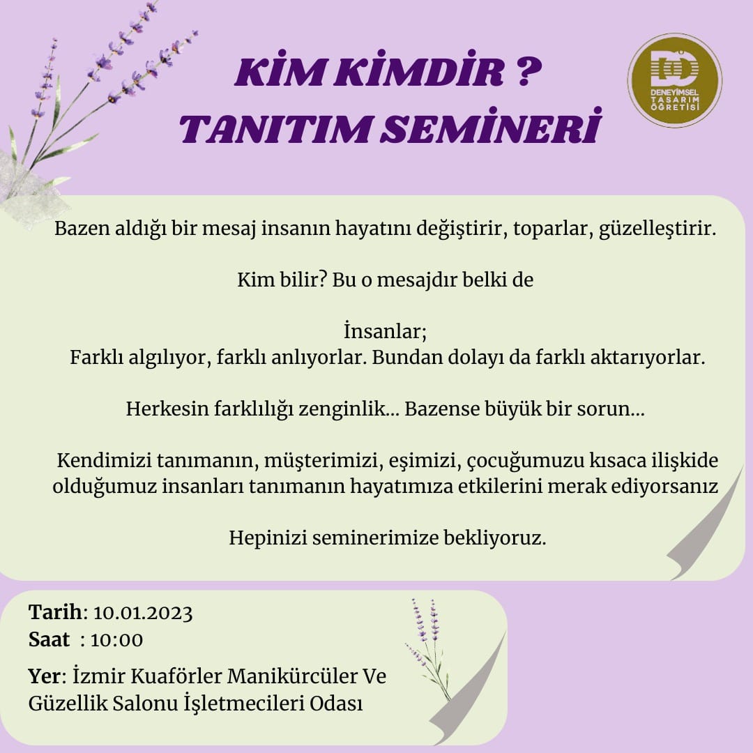 KİM KİMDİR TANITIM SEMİNERİ